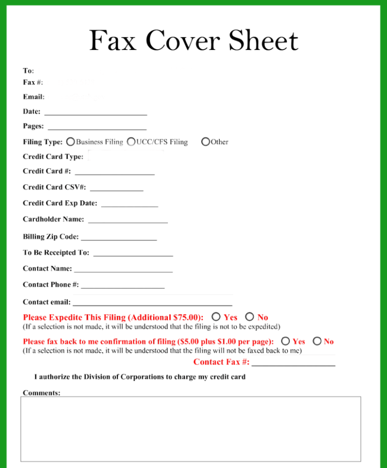Printable AF Fax Cover Sheet Template [AF Form 3535]