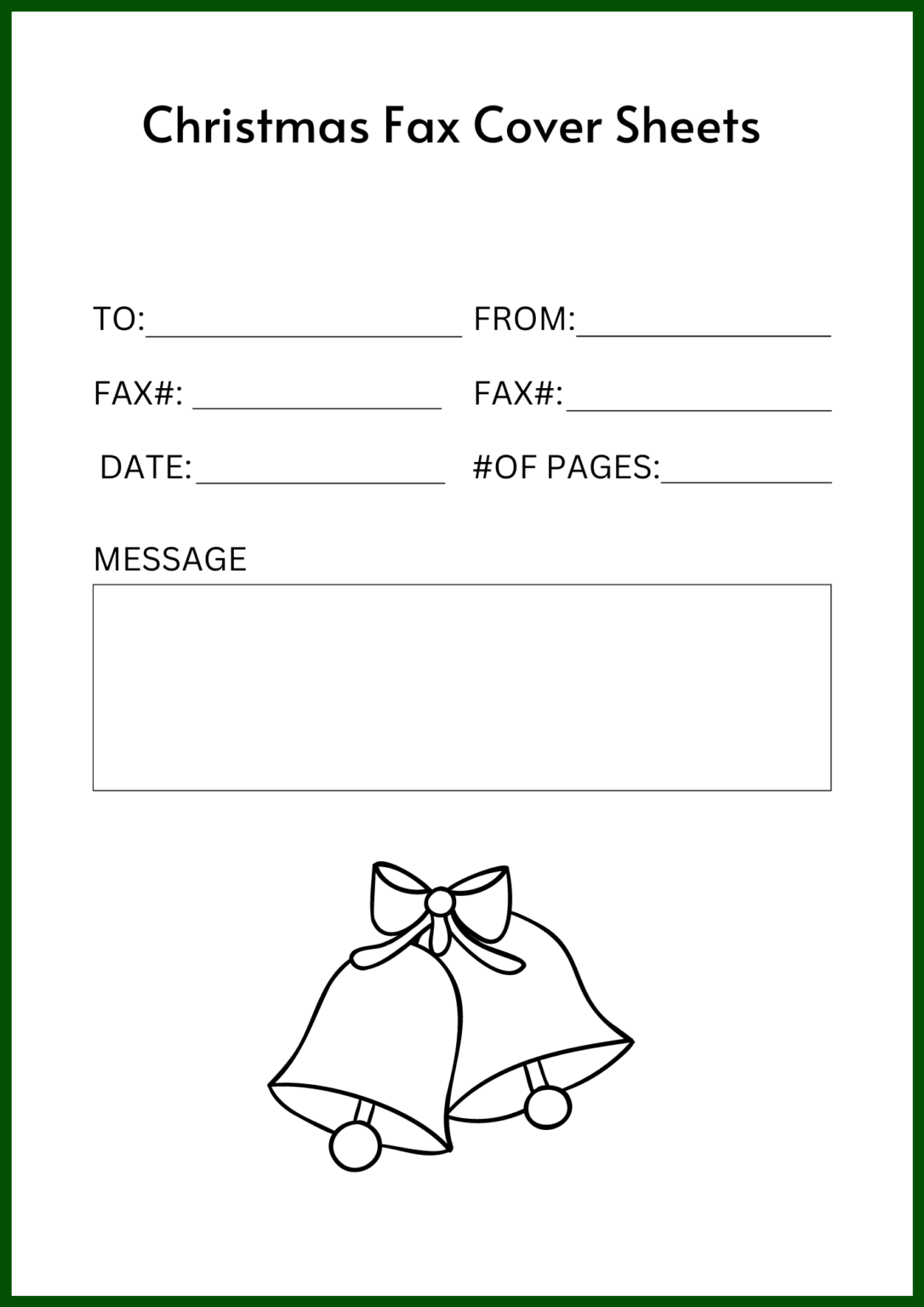 Free Printable Christmas Fax Cover Sheet Template [PDF]